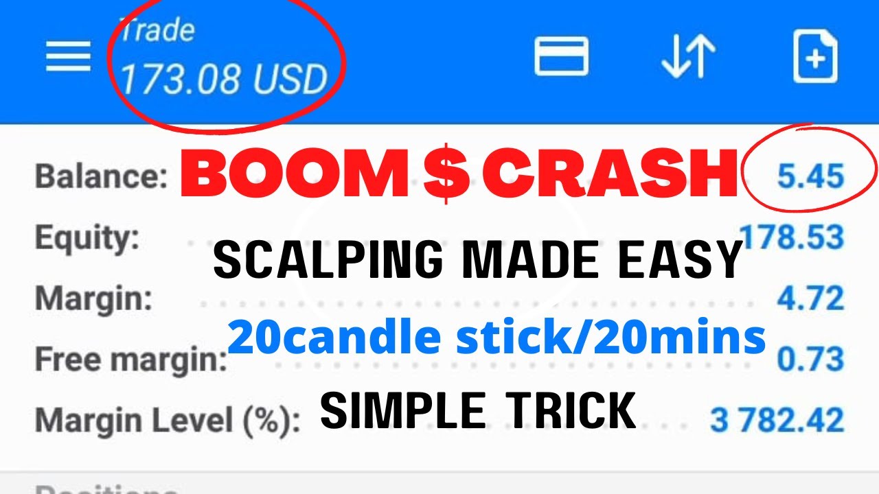 Boom and crash scalping made easy..(20mins/20candle sticks) simple ...