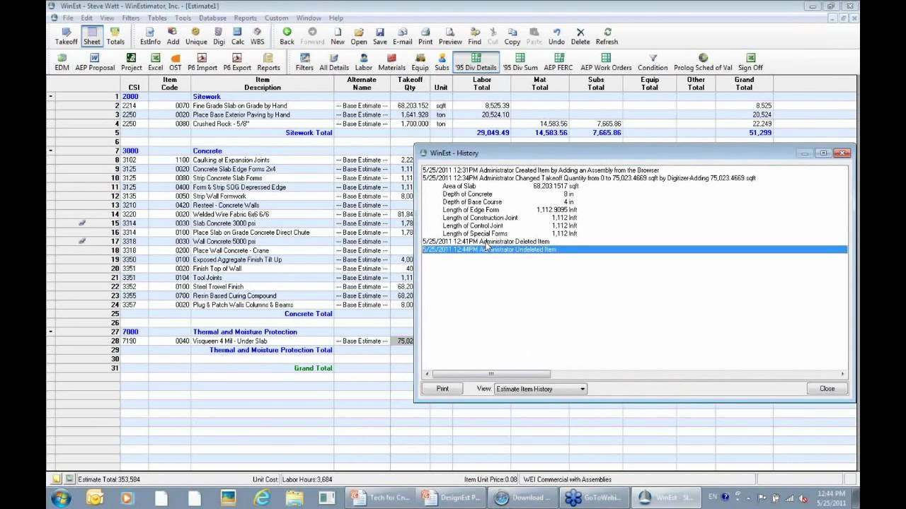 WinEst Core Products (part 2 of 2) - "Technology for Construction ...