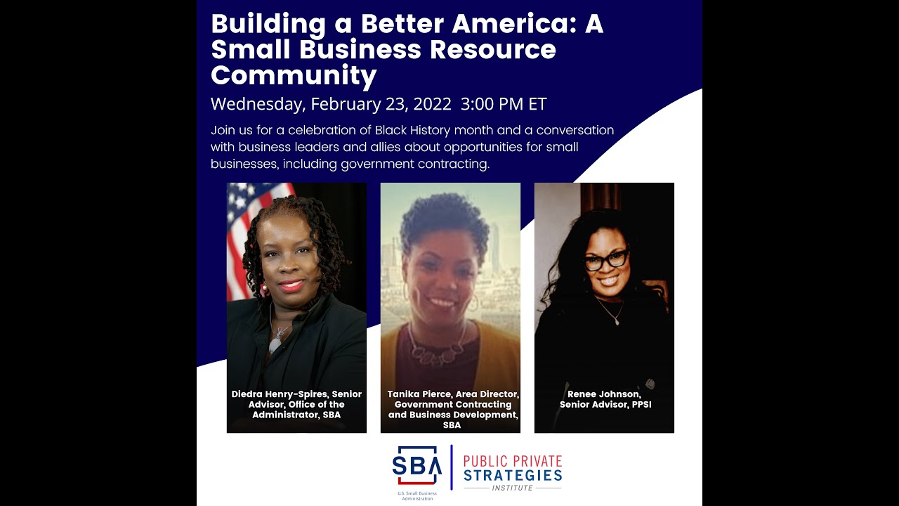Building a Better America: A Small Business Resource Community, 2.23.22 ...