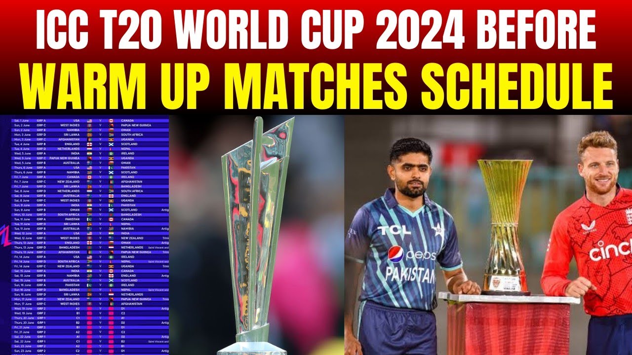 ICC Announced Warm up Matches Schedule | T20 WC 2024 warm up matches ...