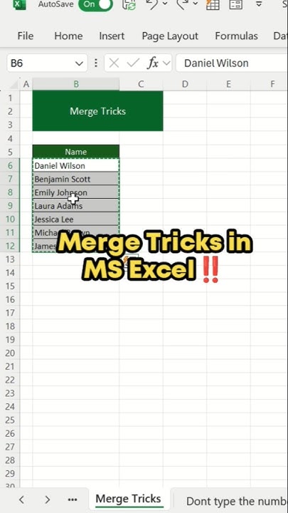Merge Tricks in Excel ‼️ |Hidden Trick| #excel #shorts @KTAnalytics ...