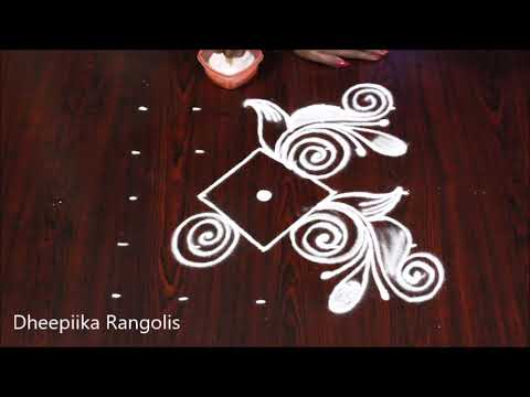 simple and easy 5x5 dots small kolam design * daily kolam designs ...