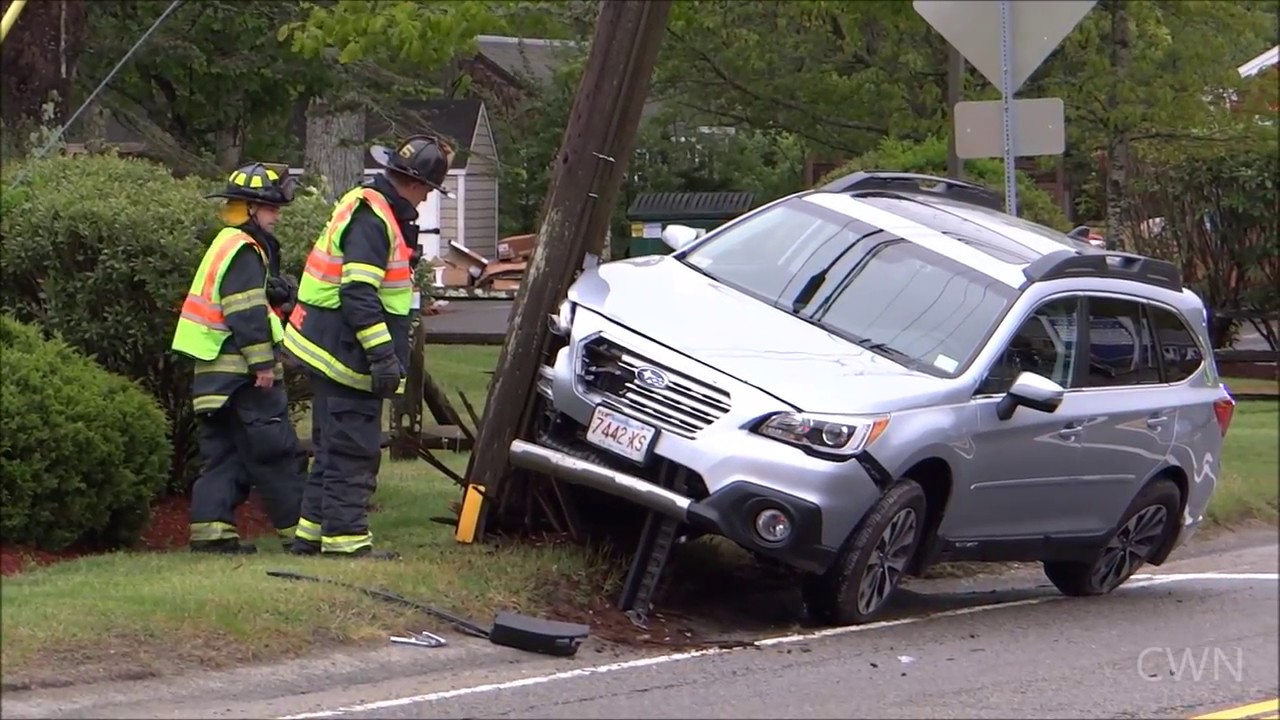 Car vs pole Harwich, MA 5/29/17 - YouTube