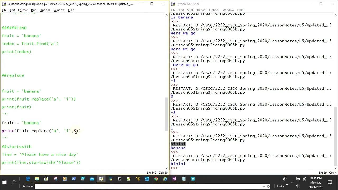 CSCC Wojton 2252 Fundamentals Of Scripting Python Lesson05 Part005 - YouTube