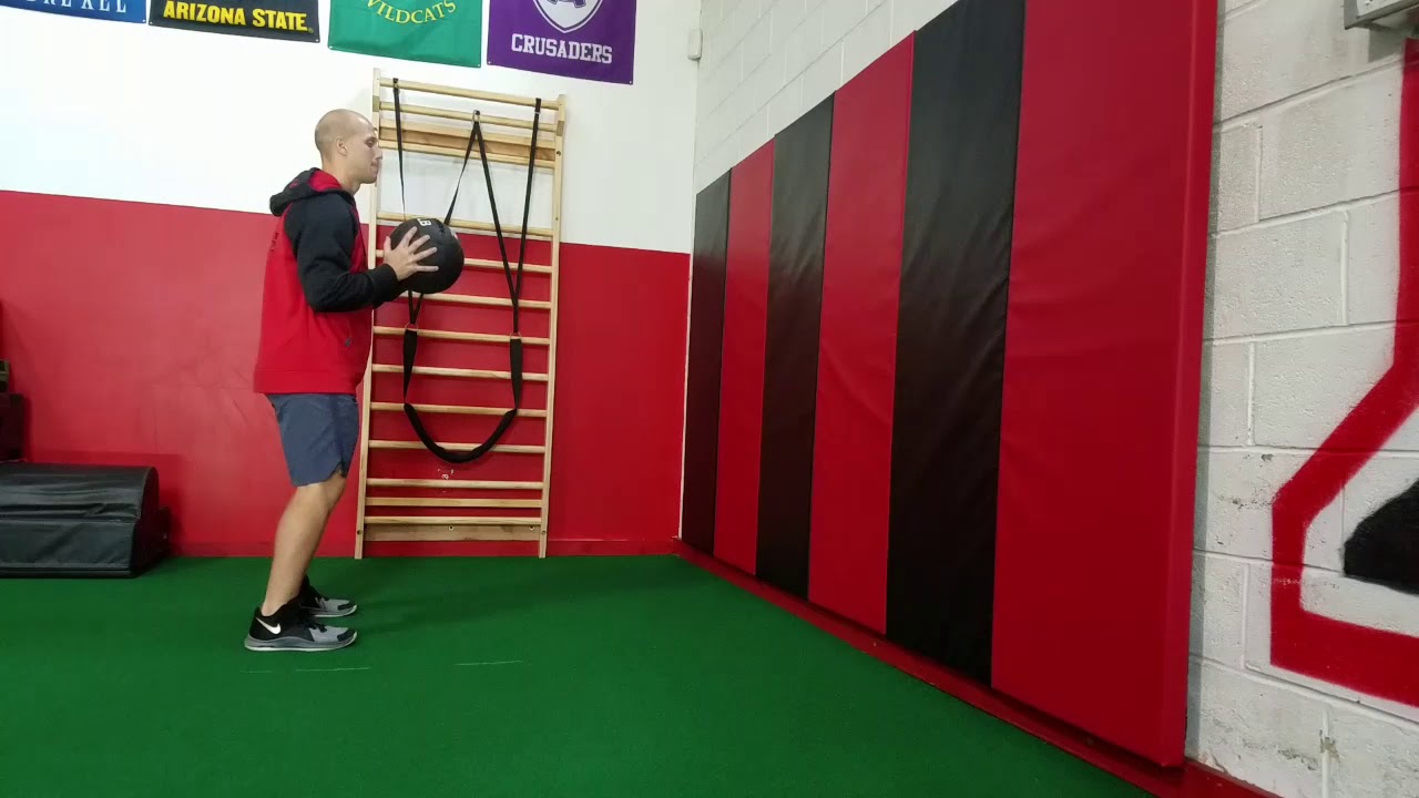 Parallel Stance Rotational MB Chest Pass - YouTube