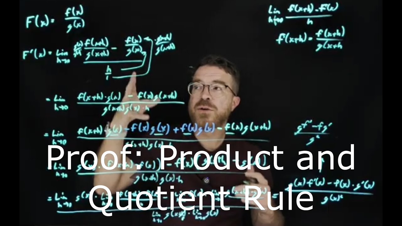 Proof: Product & Quotient Rules (Limit Definition) | Calculus ...