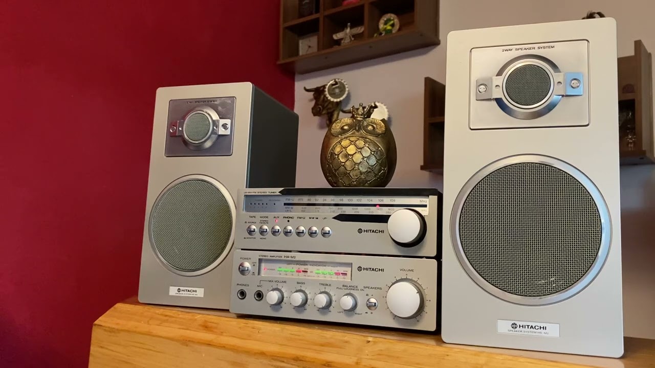 HITACHI HA-M2 80er Vintage Stereo Amplifier & HITACHI FT-M2 Stereo ...