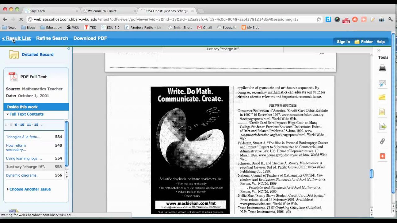 Searching for mathematics articles - YouTube