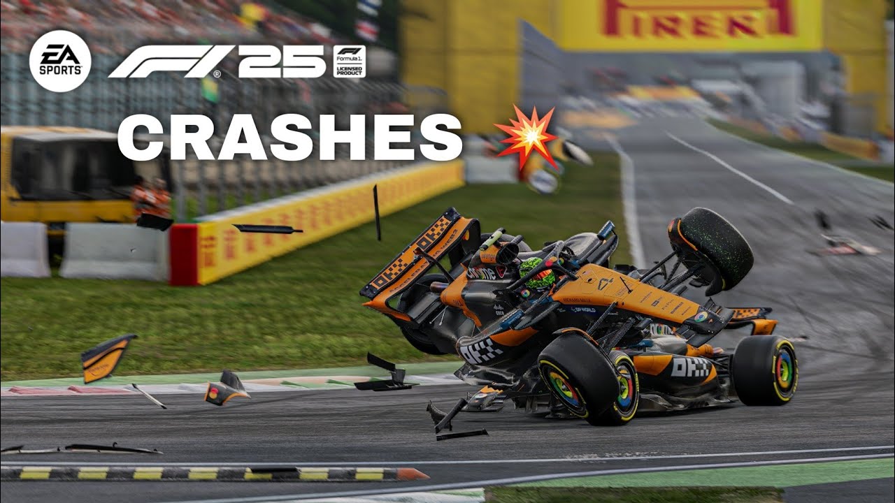 F1 2025 REALISTIC CRASH COMPILATION 💥 (DAMAGE MOD #12) - YouTube