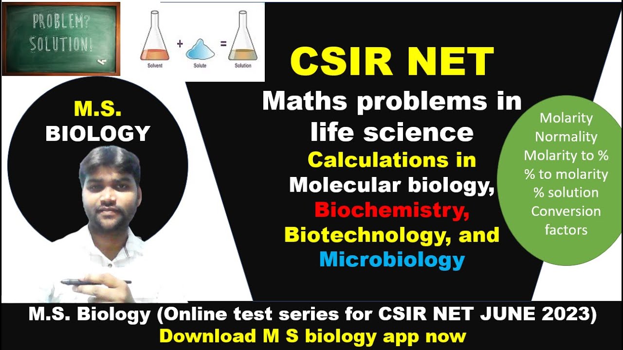 calculations in Biology |molecular | biochemistry | microbiology ...