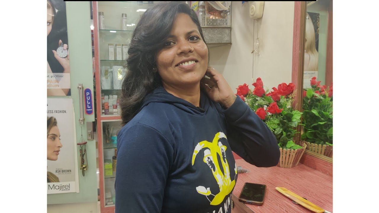 Madhuri Dixit style haircut 😍 #indian girl and women haircut step ...