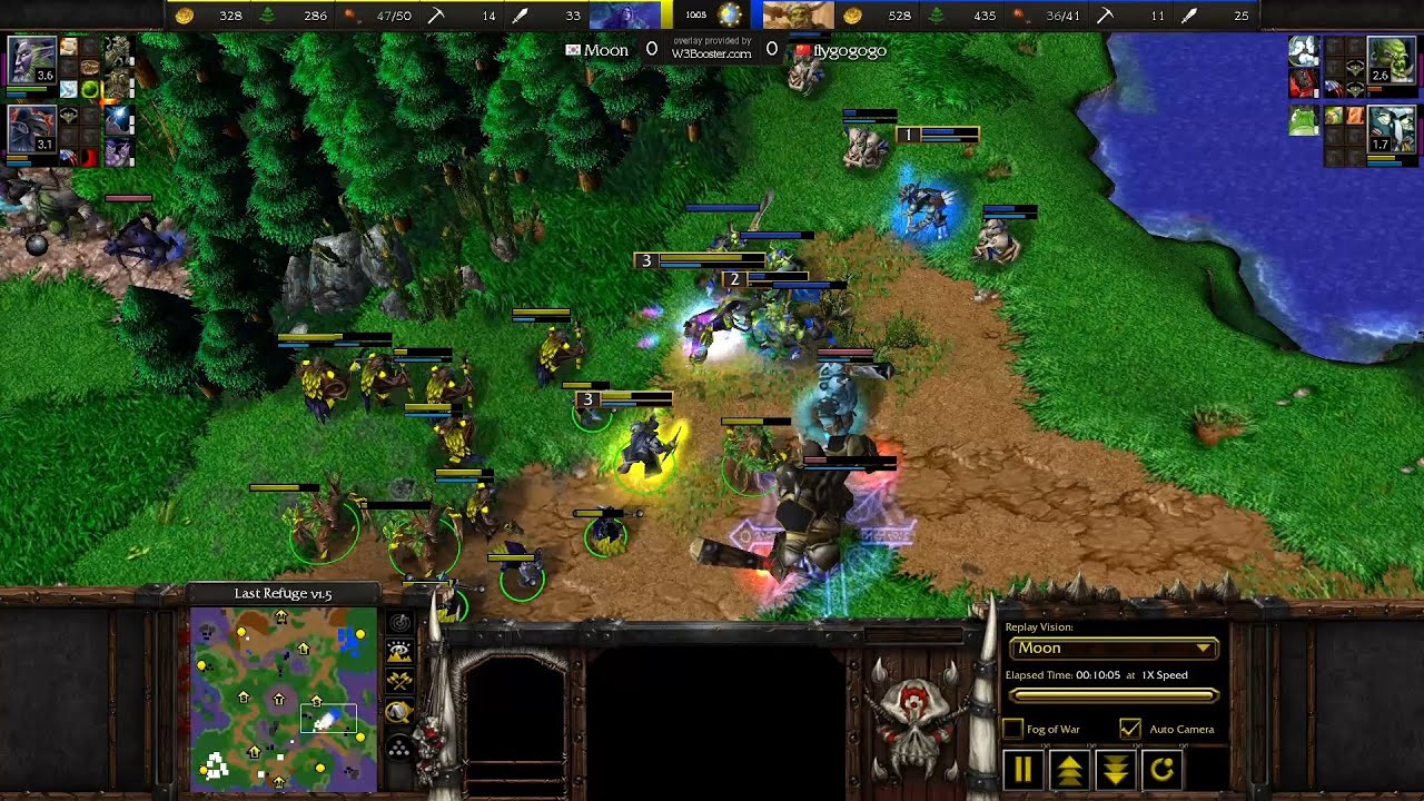 Warcraft III Zimu Team Cup 2023 Apr8 Fly100%(O) V Moon(N) Game 2 MAPS ...