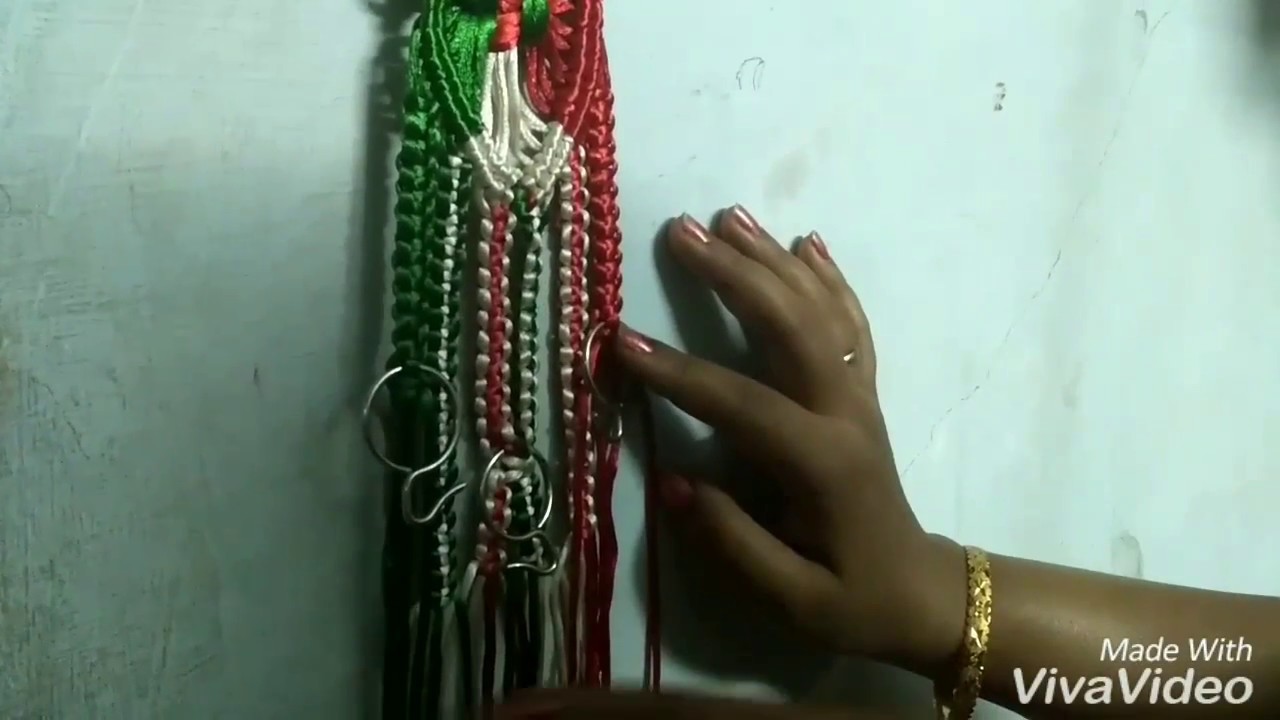 How to make Macram key holder at home - YouTube