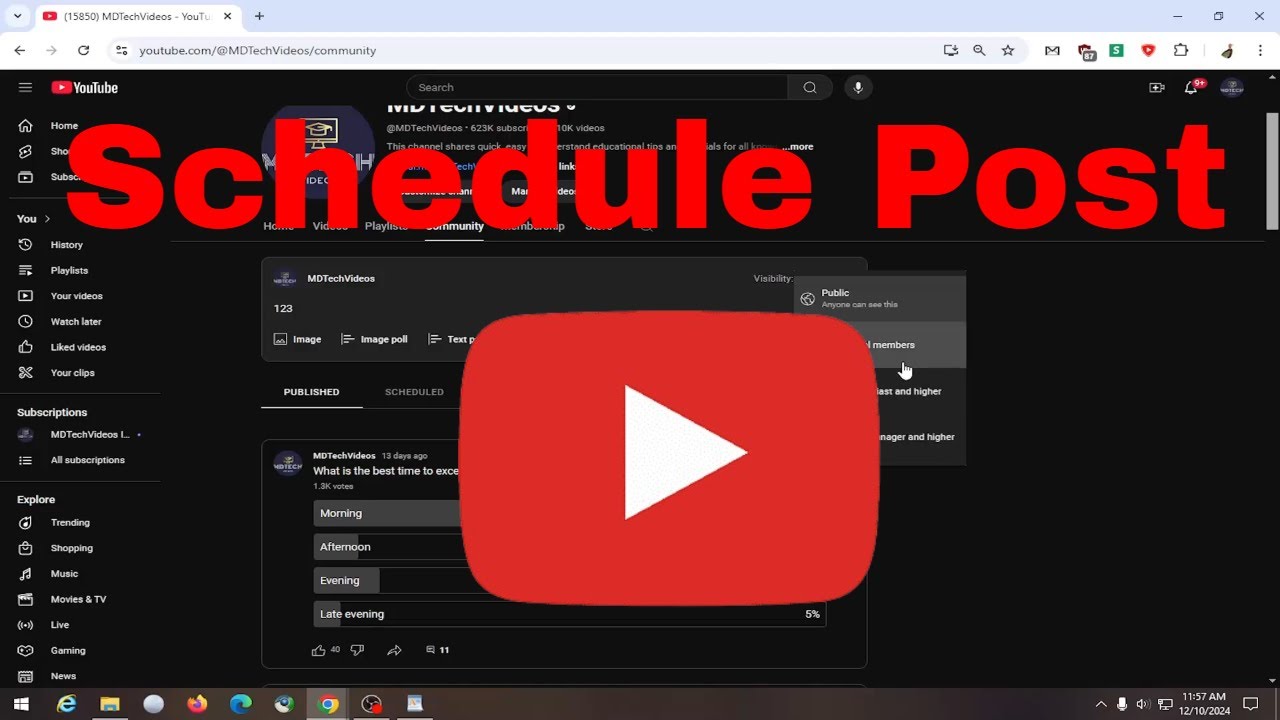 How To Schedule Post in YouTube Community Tab [Guide] - YouTube