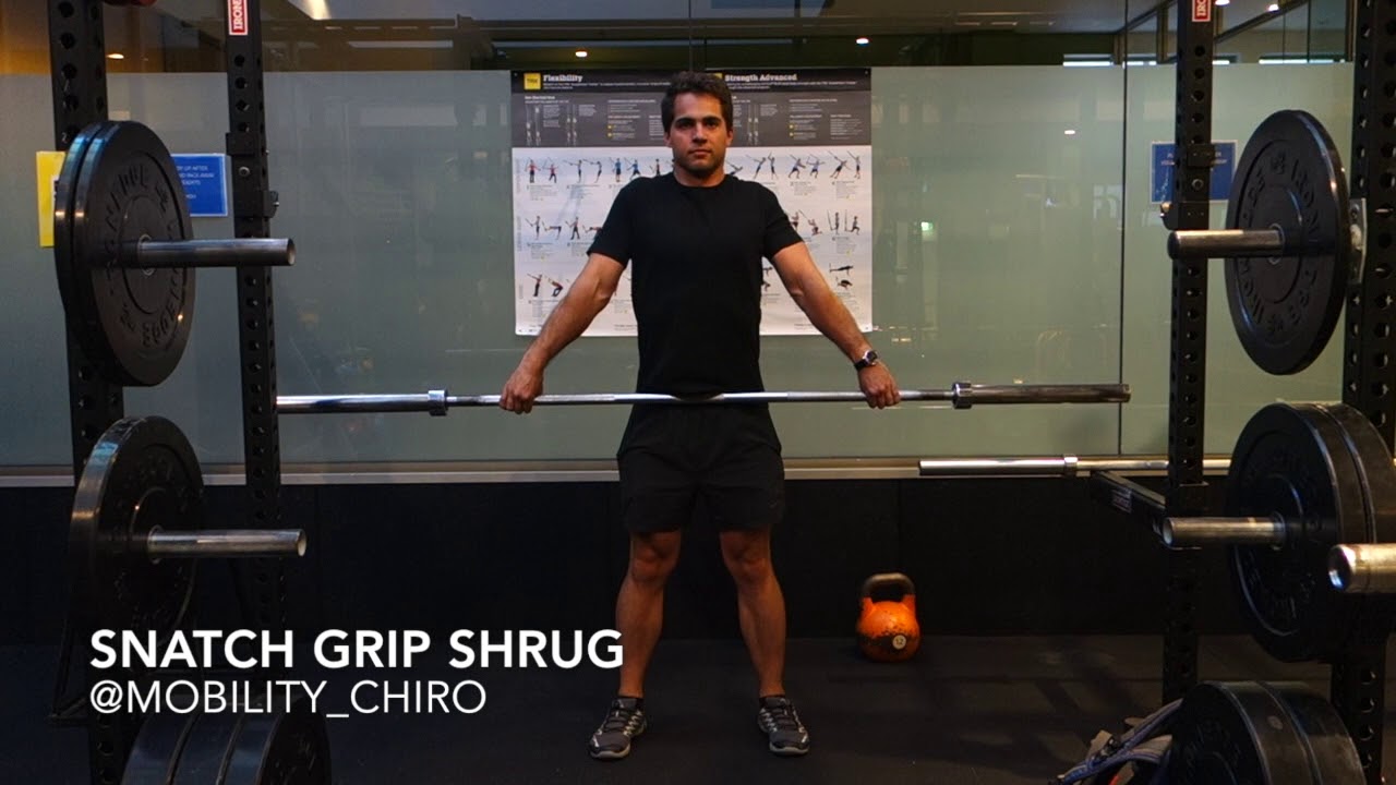 Snatch Grip Shrug - YouTube