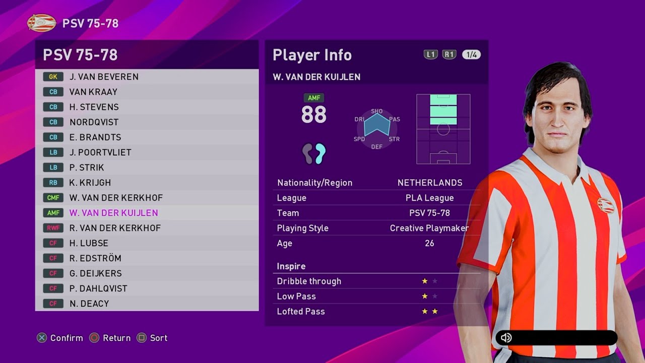 eFootball PES 2020: PSV 1975-1978 Classic - "Uefa Cup Winner" - YouTube