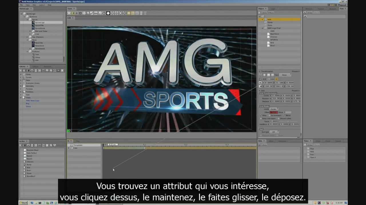 Présentation et tutoriel complet de Avid Motion Graphics (25 mins ...