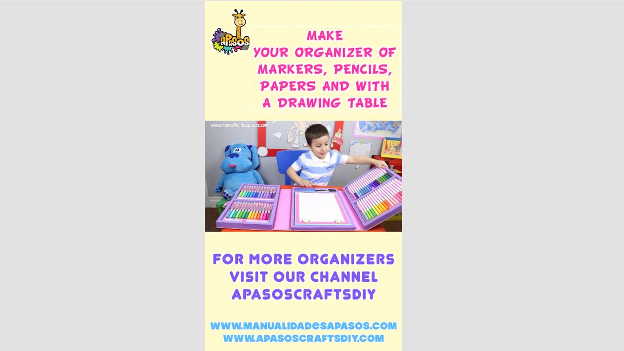 Organizer for Markers, Pencils, papers and with a Drawing Table ...