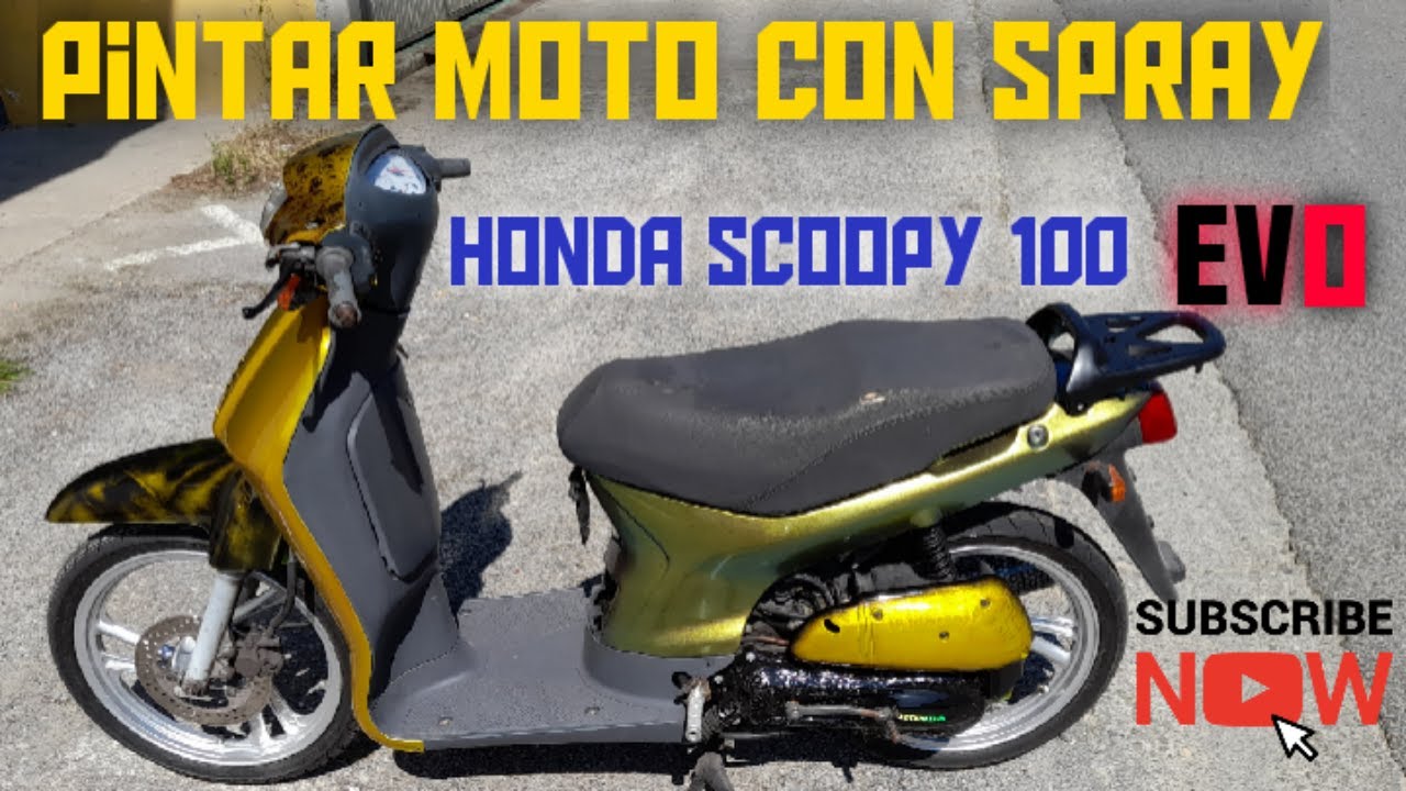 Como Pintar TU Moto con Spray. ES MUY FACIL !! Honda Scoopy 100 EVO ...