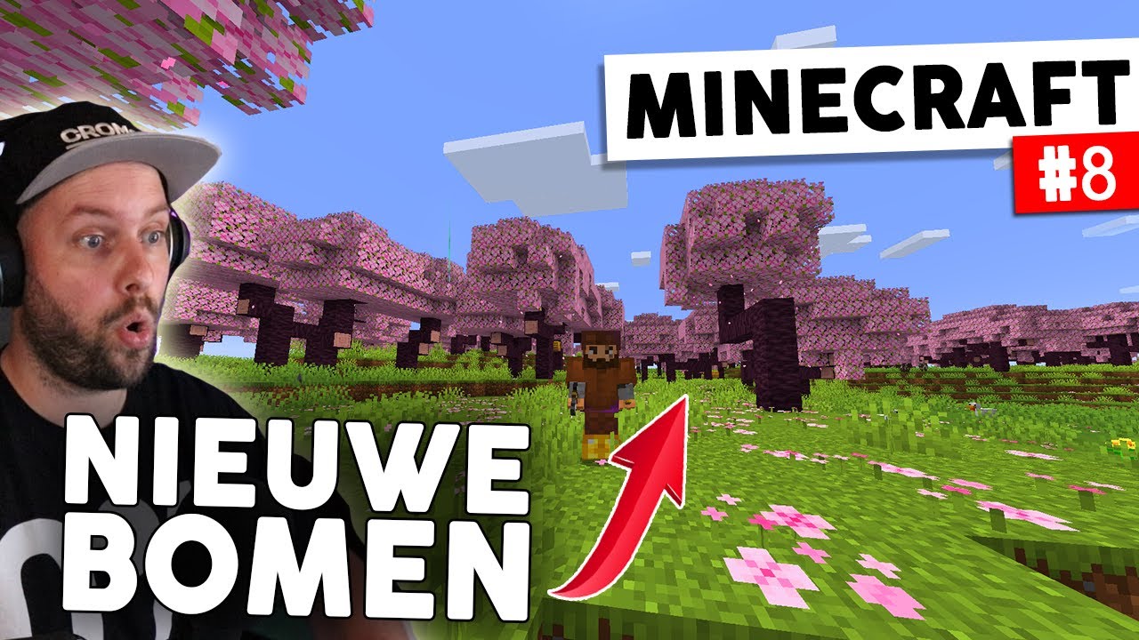 Ik kwam een ROZE WERELD TEGEN! (Minecraft Survival #8) - YouTube