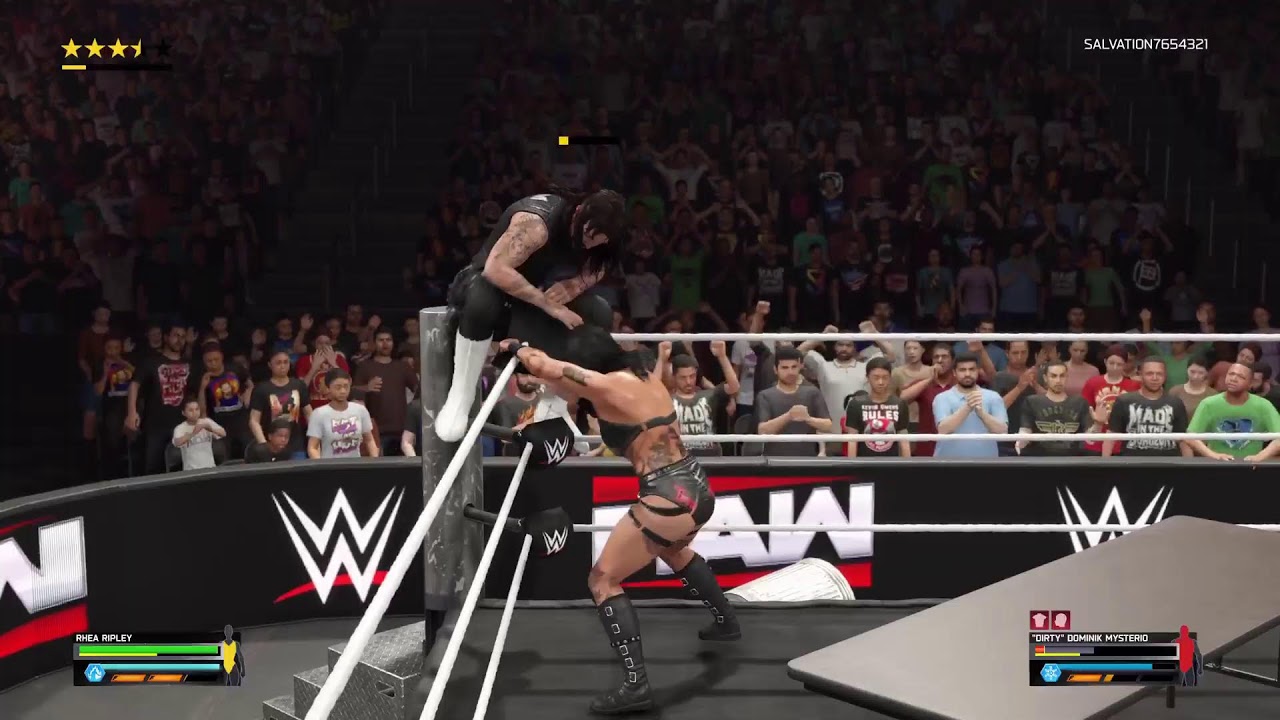 WWE 2K25 Rhea Ripley vs Dominic Mysterio - YouTube