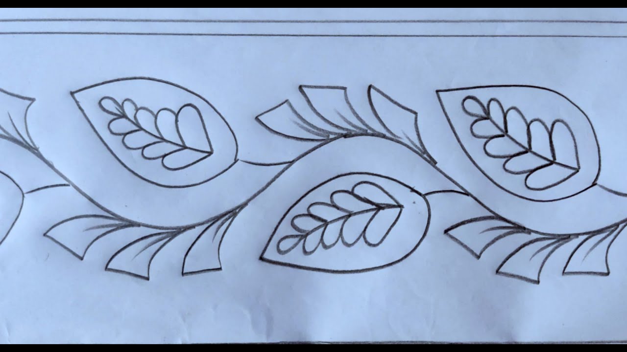 Hand embroidery nakshi kantha border design drawing tutorial,So simple ...