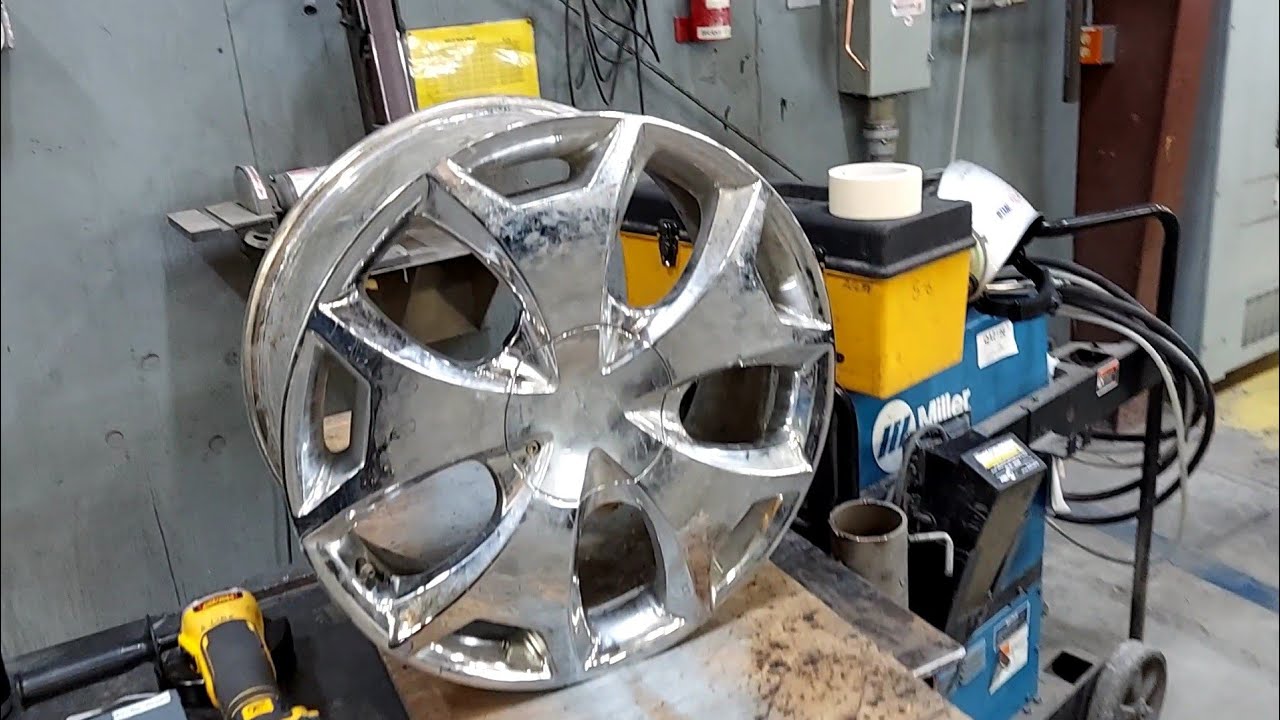 How to repair a cracked Aluminum wheel - YouTube