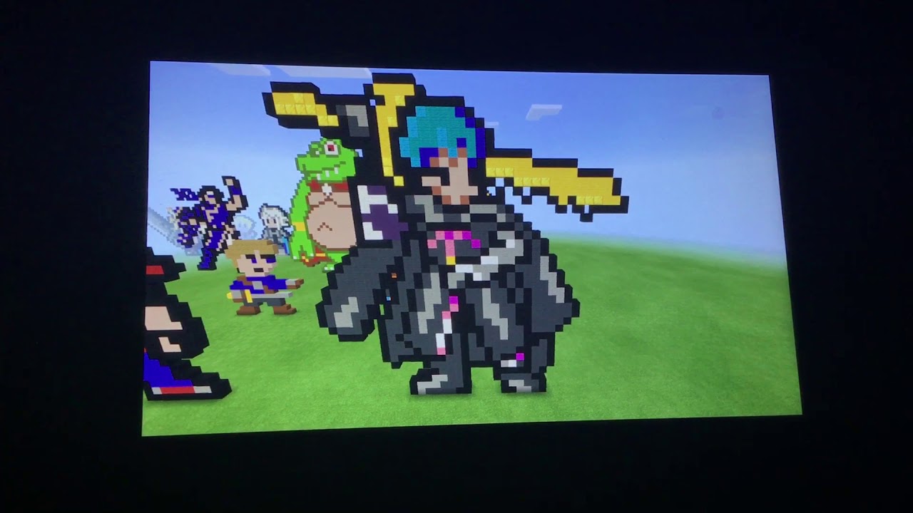 I Added Byleth To My Super Smash Bros. Ultimate Minecraft Pixel Art ...