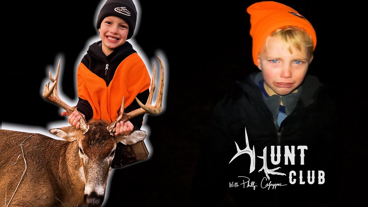 BIG BUCK Makes Little Brother CRY! Tucker's 1st Buck!! - YouTube