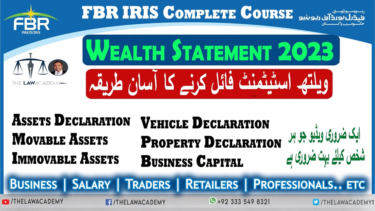 How to file your Wealth Statement in Iris FBR 2023 | Online Filling of ...
