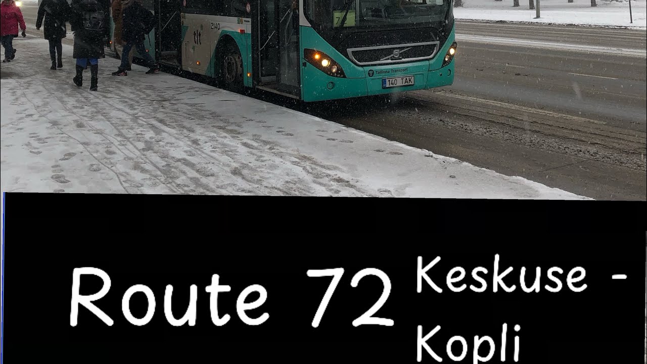 Tallinn bus route 72 Keskuse - Kopli. - YouTube