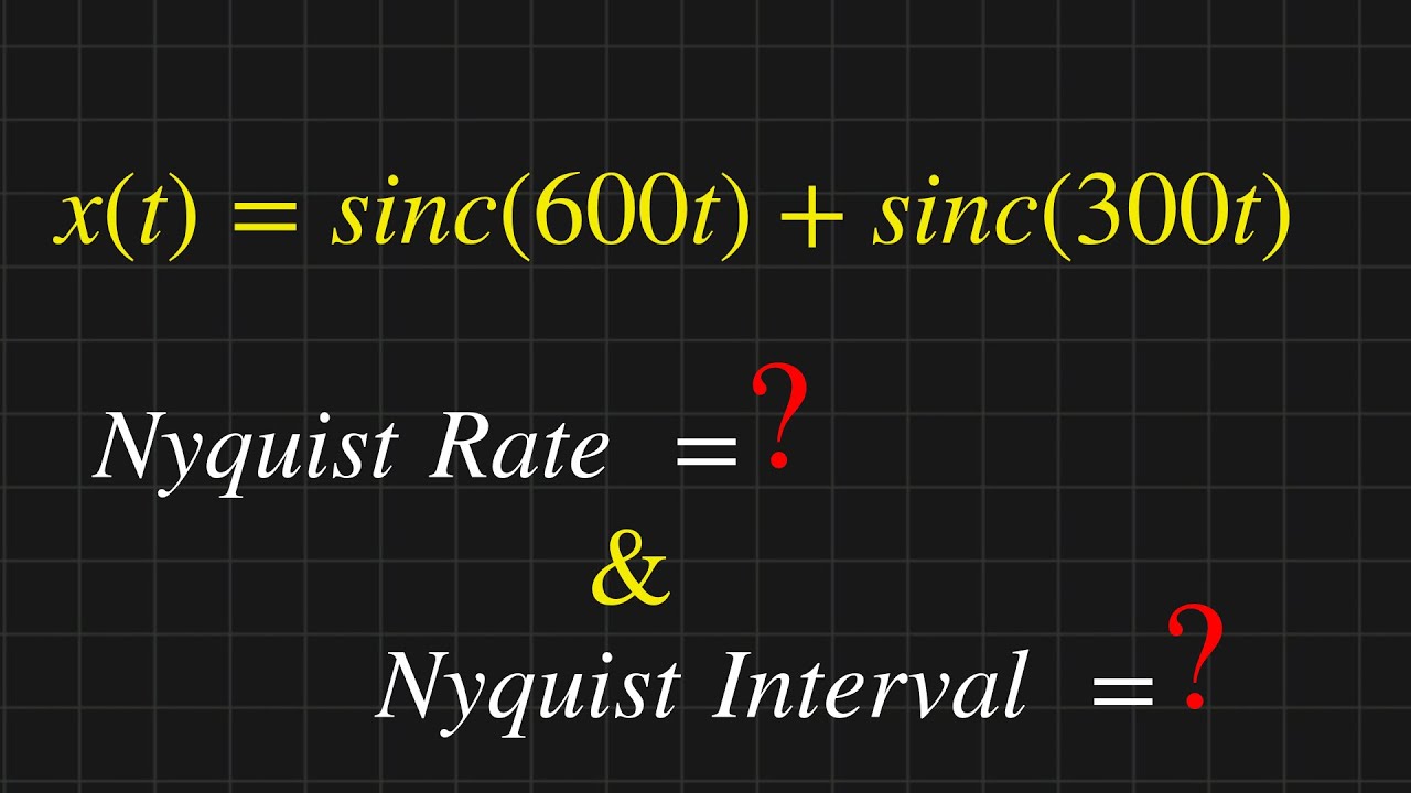 Nyquist Rate Solved Problem || Nyquist Interval - YouTube