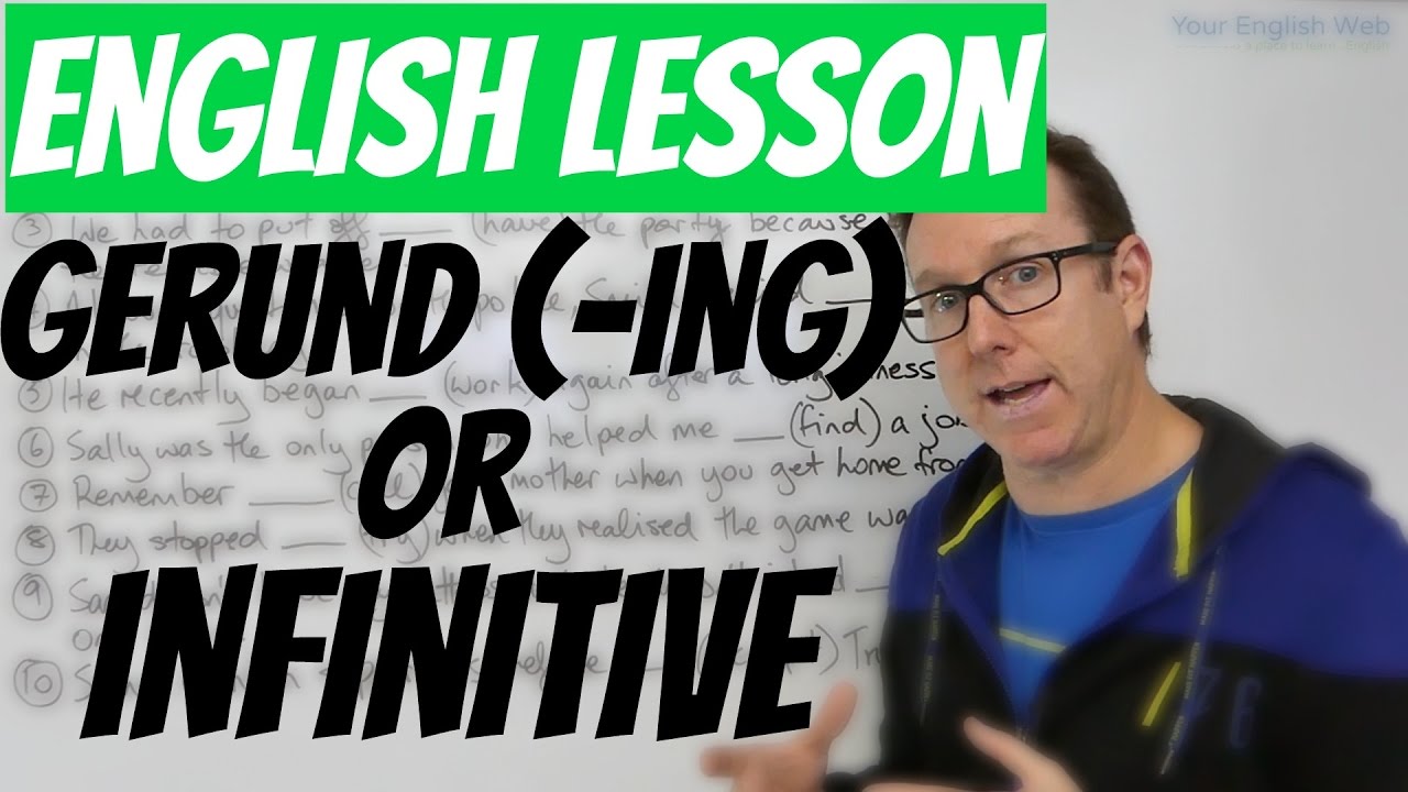 English lesson - GERUNDS (-ing) and INFINITIVES - gramática inglesa ...