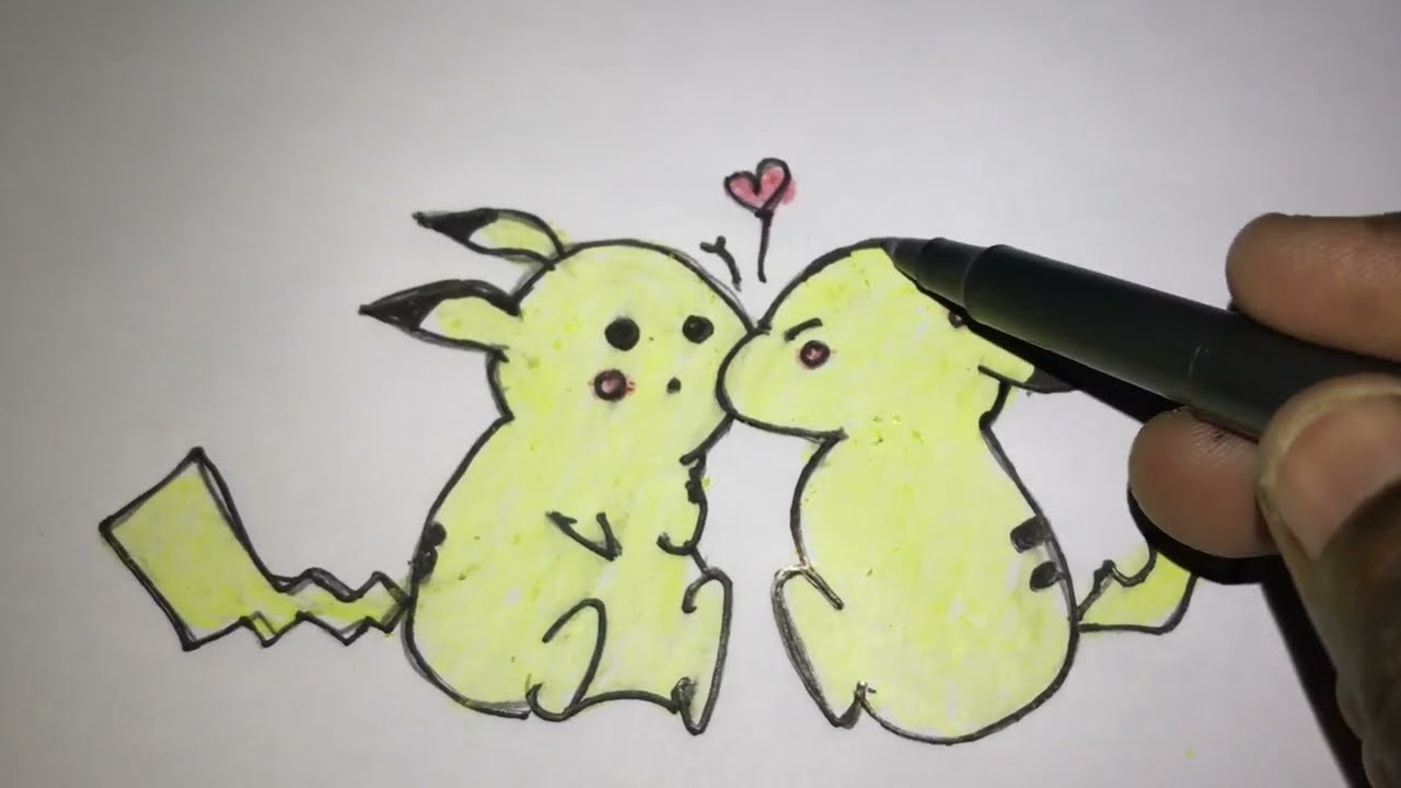 Pikachu Drawings In Love
