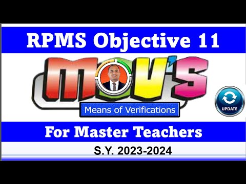 MOV's for RPMS Objective 11 for Master Teachers: Work with Colleague in ...
