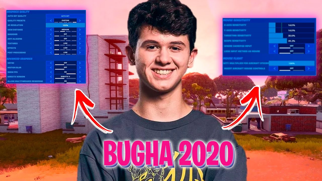 🚀 LA NUEVA CONFIGURACIÓN DE BUGHA PARA JUGAR FORTNITE 2020 - YouTube