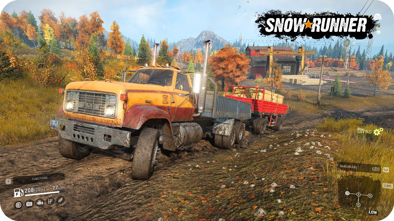 SnowRunner ★ Michigan #1 Black River - Get to the Garage 2K gameplay ...