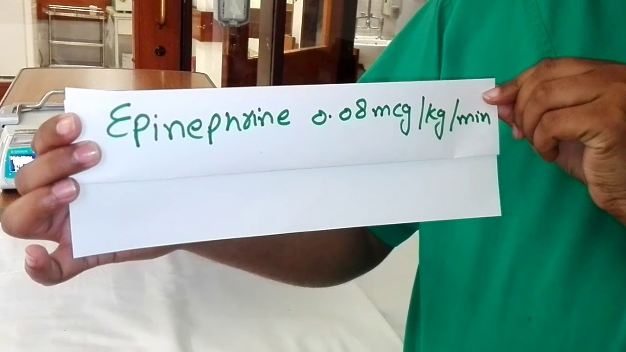 B Braun how to start epinephrine infusion - YouTube