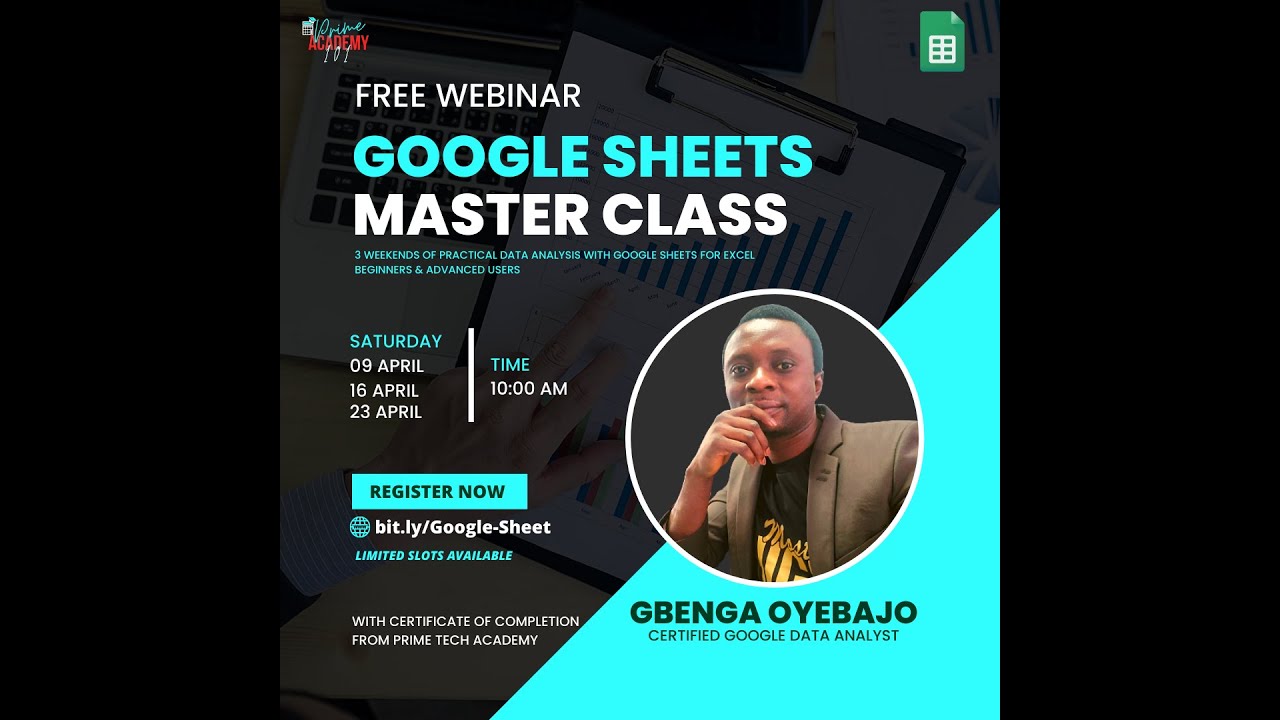 Google Sheets Master Module 1 | Prime Tech Academy - YouTube