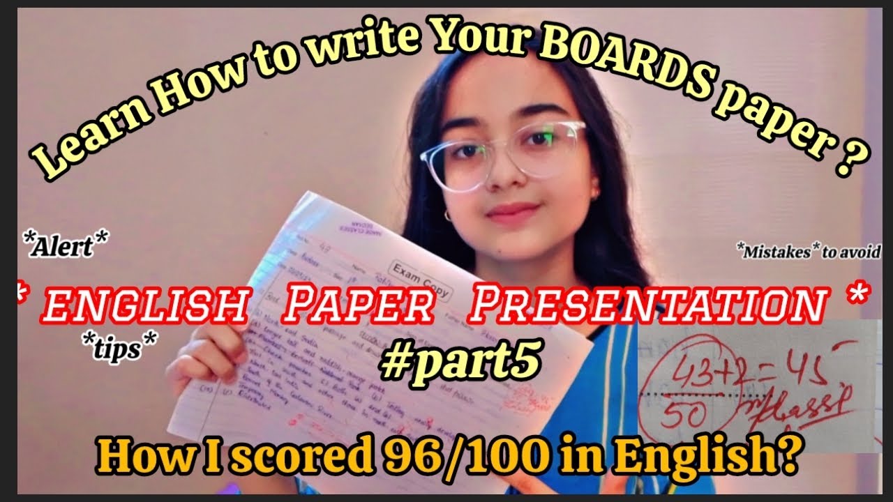 ️🧿How to write *English* Board paper ? || HOW I secured 96/100 in my ...