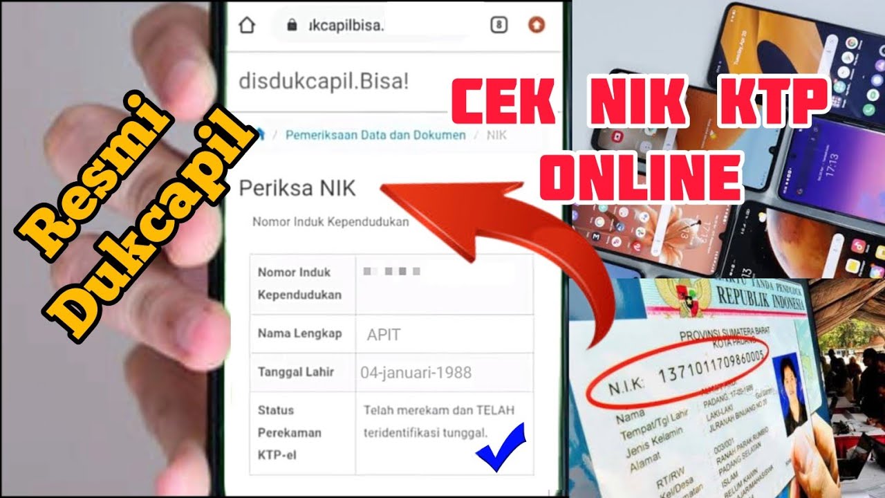 cek nik ktp online resmi dukcapil - YouTube