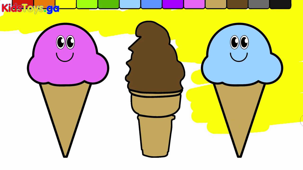 Learn Colors for Kids with this Ice Cream Popsicle Coloring Page 15 ...