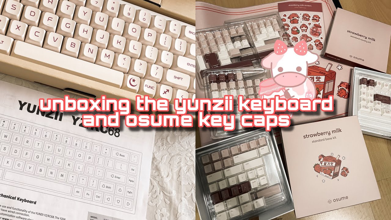 unboxing the yunzii keyboard and osume keycaps - YouTube