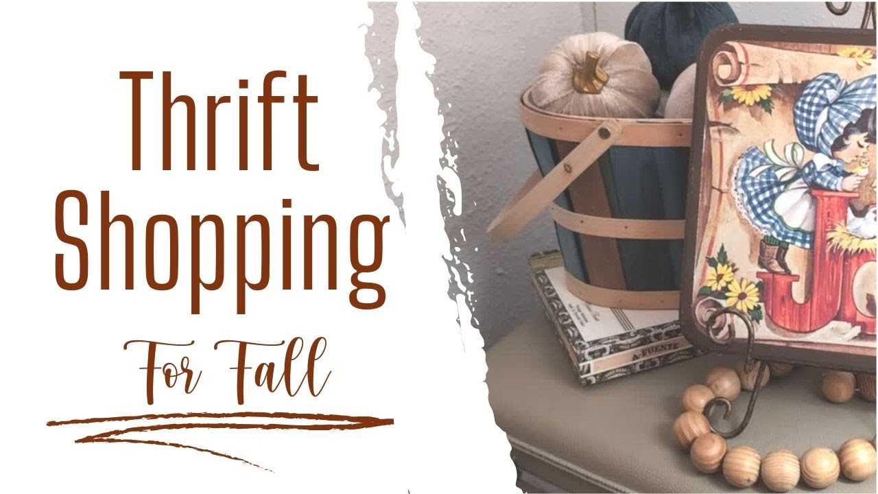 Thrift Shopping On My Lunch Break For Fall Home Decor - YouTube