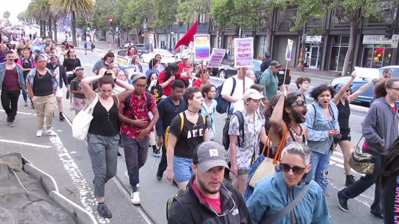 Trans March 2017 Market Street San Francisco California - YouTube