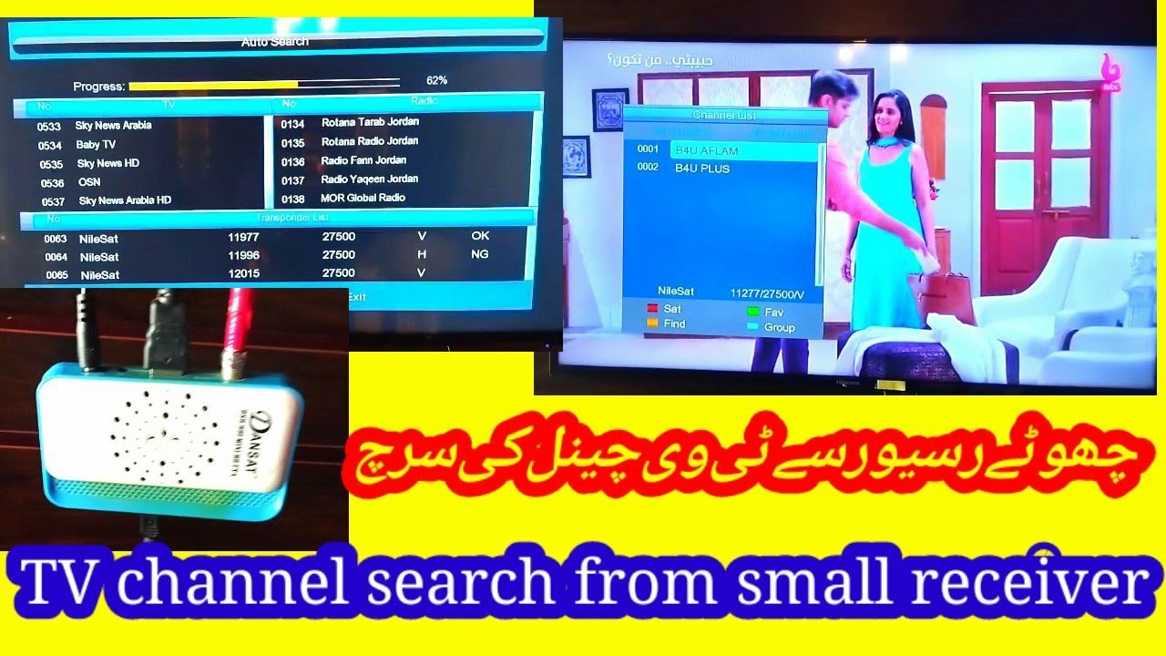 How To Search All Channels From Nilesat On DANSAT 991/993 Receiver ...