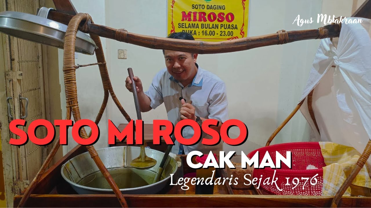 Soto Daging Miroso Cak Man Pasar Pahing, Legendaris Sejak 1976 - YouTube