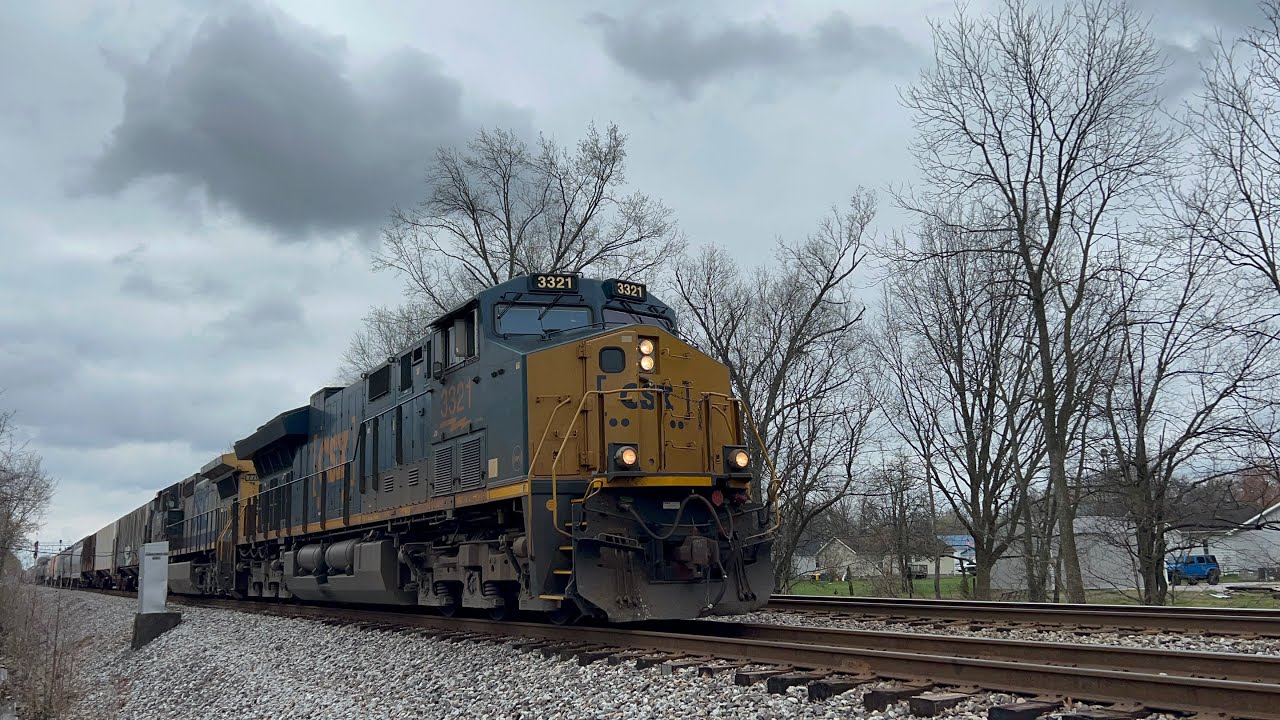 CSX ET44AH 3321 w/ Dash 8 Leads Manifest M648-12 on 3/14/23 - YouTube