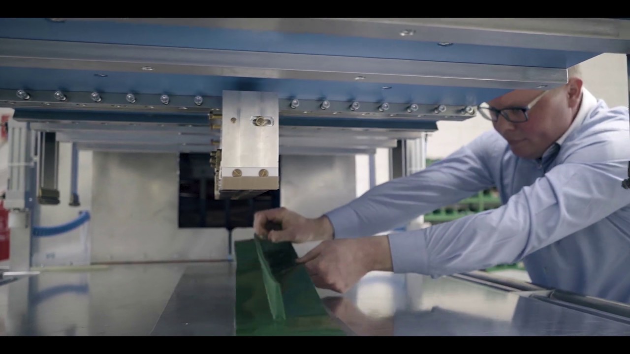 full electric HF press special belt sector - YouTube