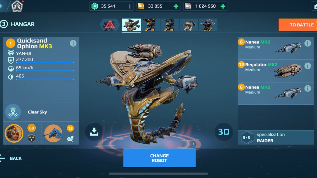 Quicksand Ophion Nanea Regulator| War Robots Gameplay - YouTube